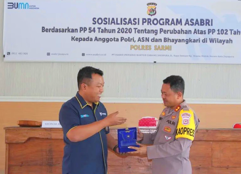 PT ASABRI (Persero) Cabang Jayapura Melaksanakan Sosialisasi Manfaat Program ASABRI di Aula ...